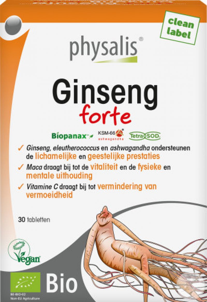 Ginseng Forte 30 tabs - BioSuperdeal.be uw online biowinkel en natuurwinkel